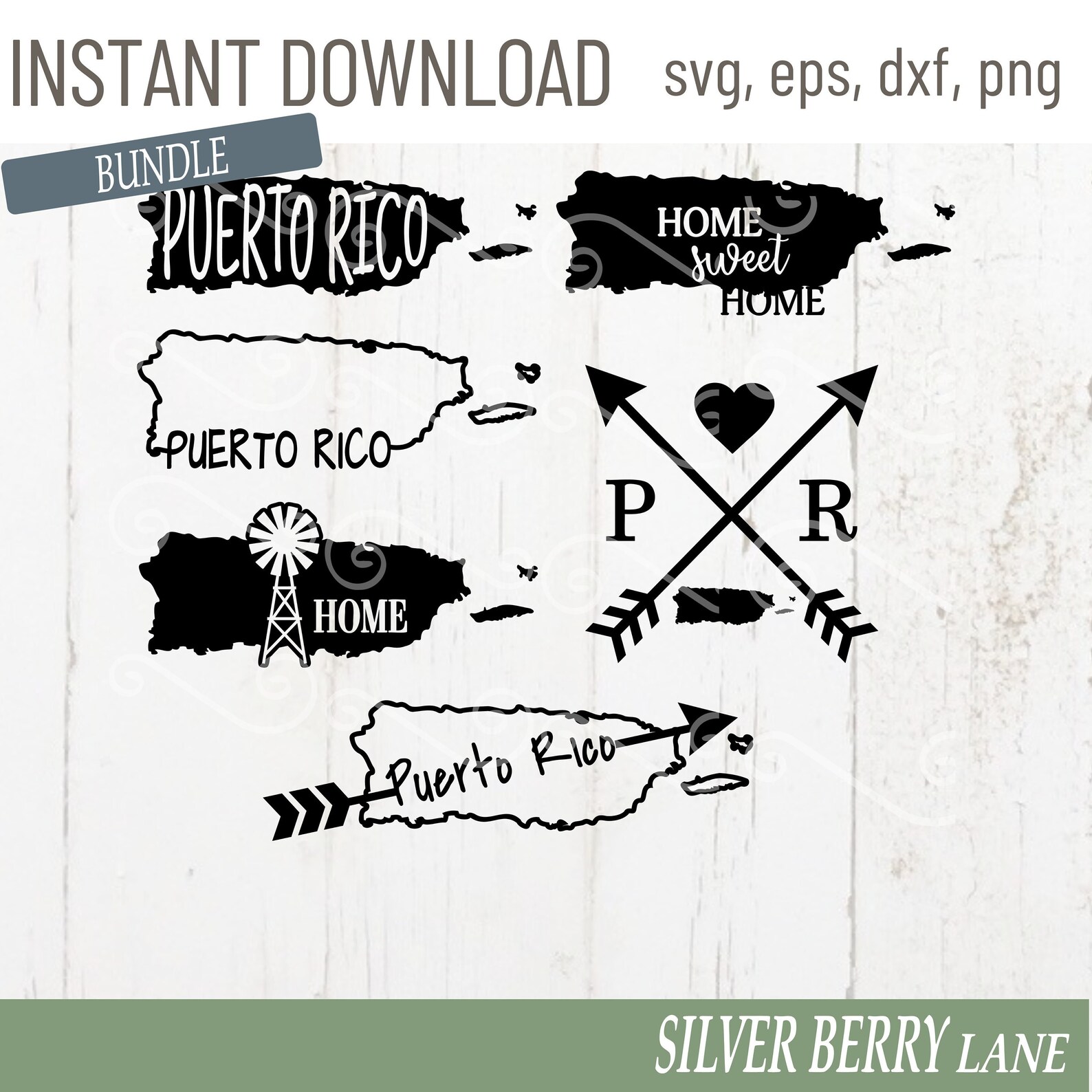 Puerto Rico Svg-puerto Rico State Svg-puerto Rico Bundle-puerto Rico ...
