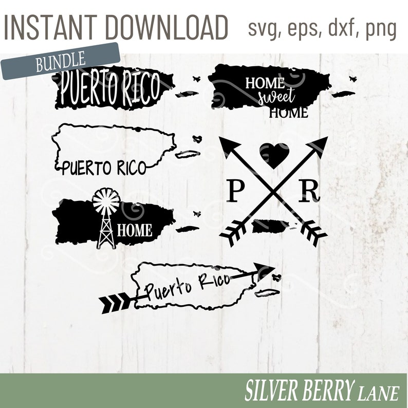 Puerto Rico Svg-puerto Rico State Svg-puerto Rico Bundle-puerto Rico ...