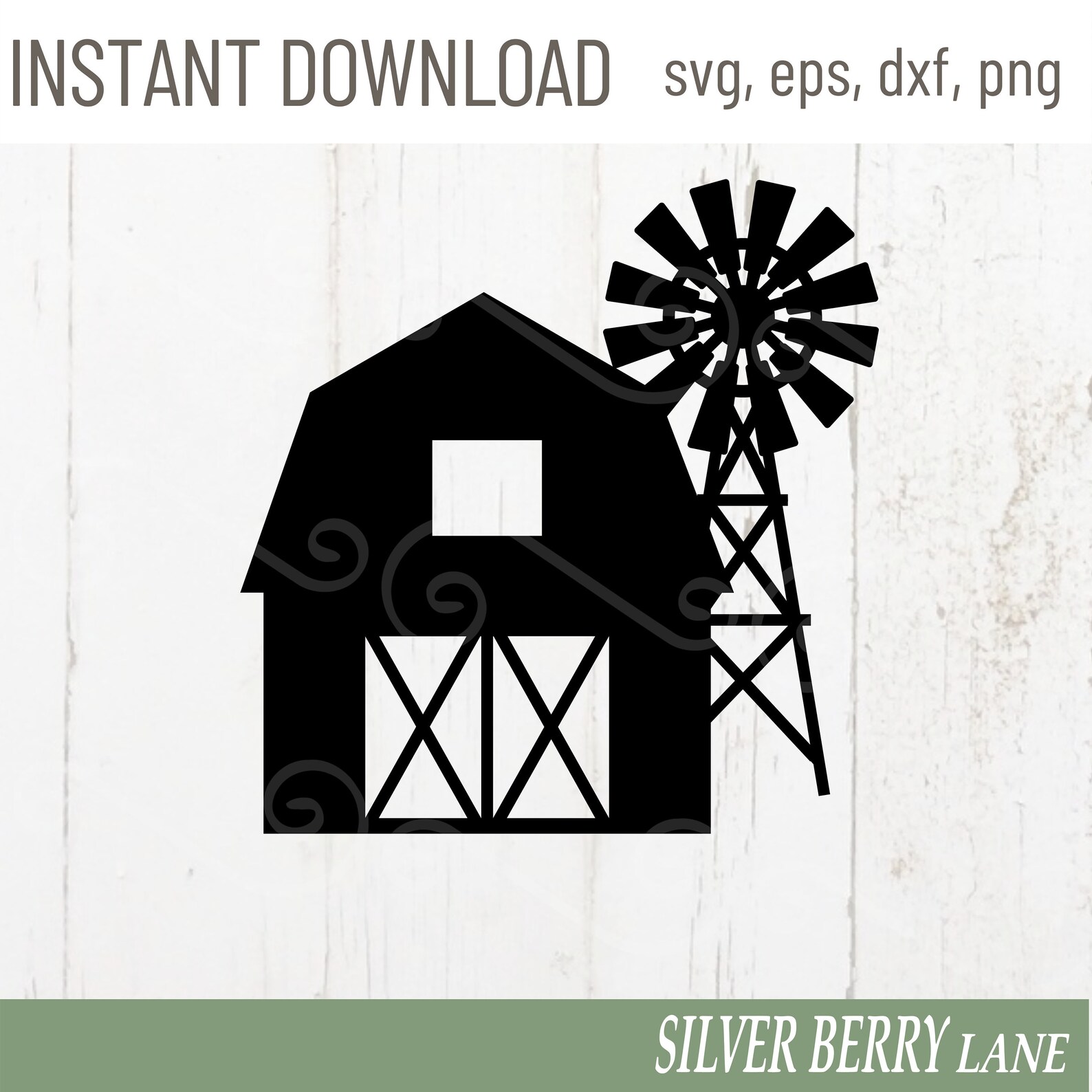 Barn Windmill Svg-farmhouse Svg-windmill Svg-barn Svg-barn Windmill ...