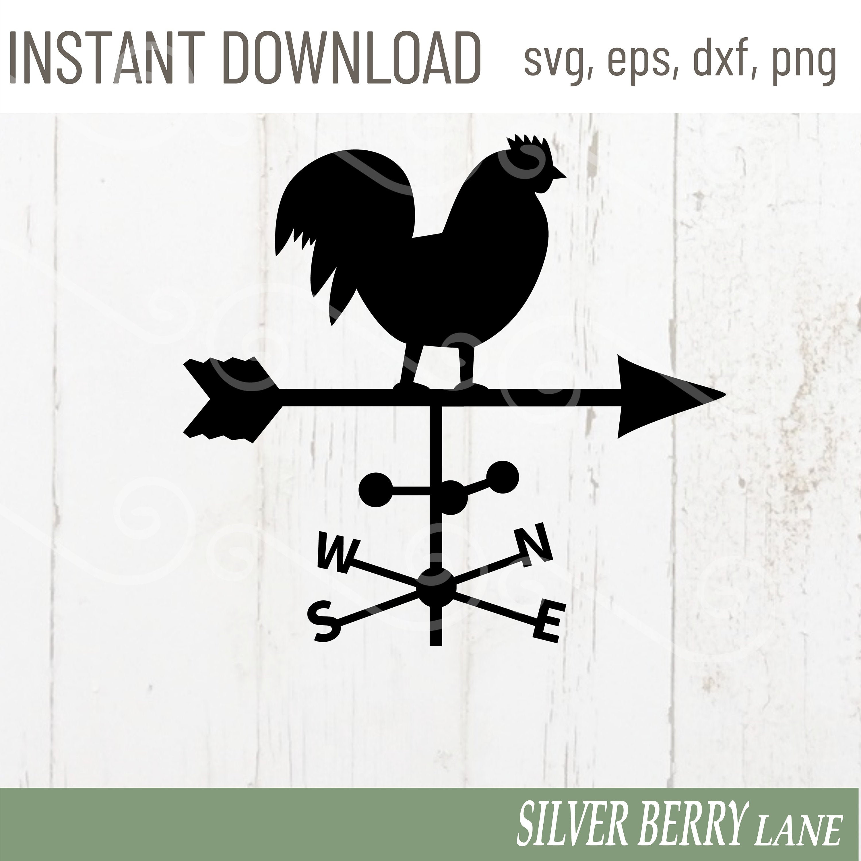 Rooster Weathervane Svg-rooster Svg-weathervane Rooster Svg-farmhouse ...