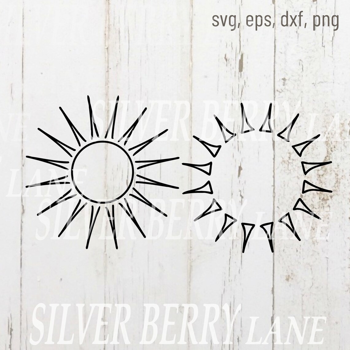Sun Svg-sun Clip Art-sun Cut File-hand Drawn Sun-sun Bundle Svg ...