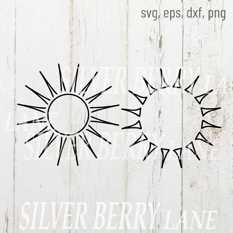Sun Svg-sun Clip Art-sun Cut File-hand Drawn Sun-sun Bundle Svg ...