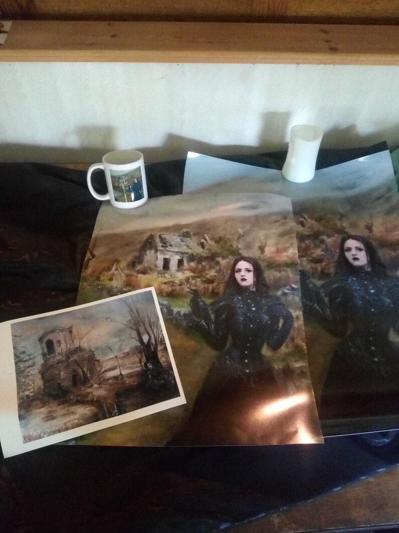 Fantasy Art Print Gothic Witch Sunset - Etsy