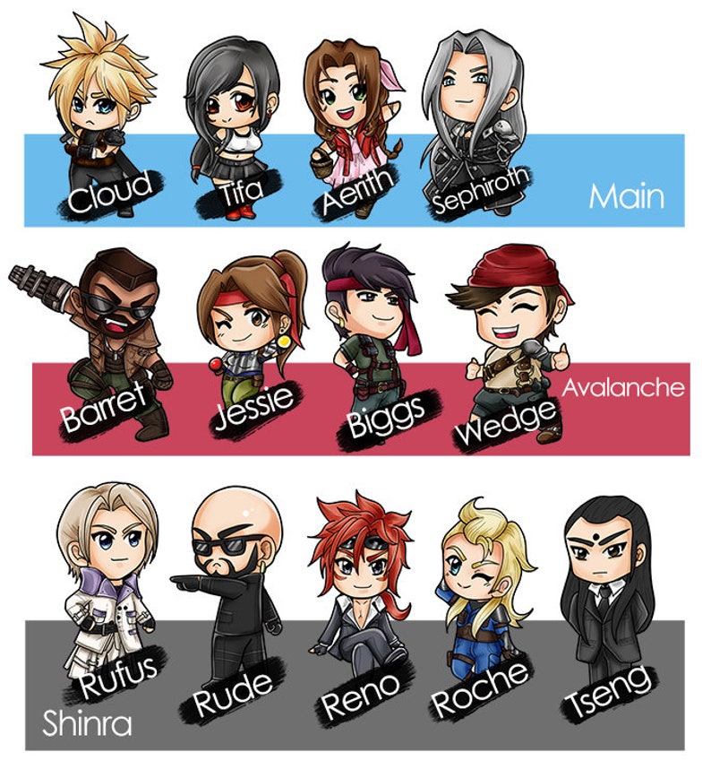 Final Fantasy 7 Stickers FF7 Remake Vinyl Stickers - Etsy Sweden