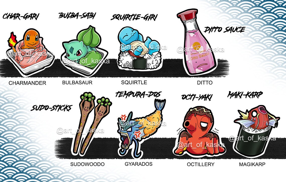 Pokemon Stickers Handmade Pokemon Gifts Including Pokemon - Etsy