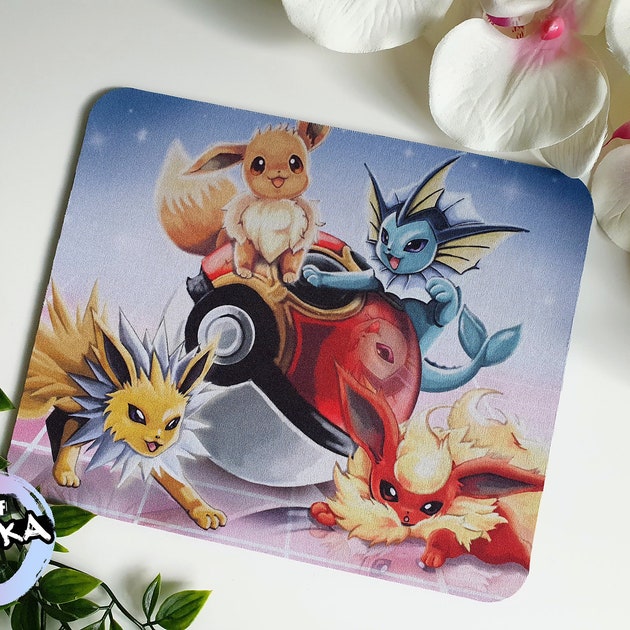 Eeveelution Mouse Pad - Pokemon Mouse Mat - Kawaii Illustrated Anime ...