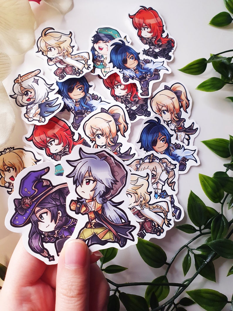 Genshin Impact Stickers Cute Anime Chibi Decals - Etsy