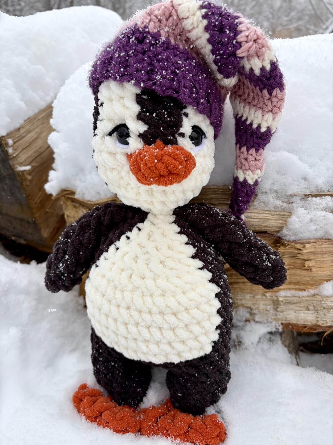 Penelope Penguin | Handmade Crochet Penguin Plush | Stuffed Penguin Toy ...