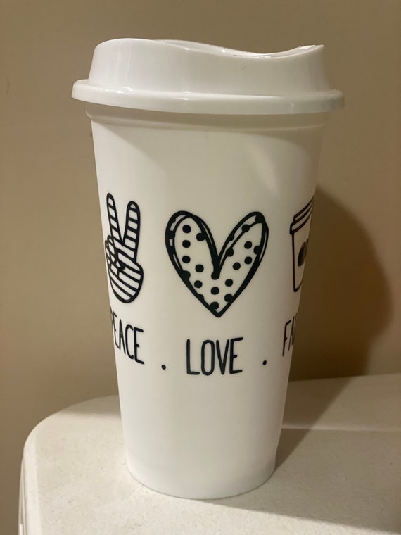 Peace Love and Fall Cup - Etsy