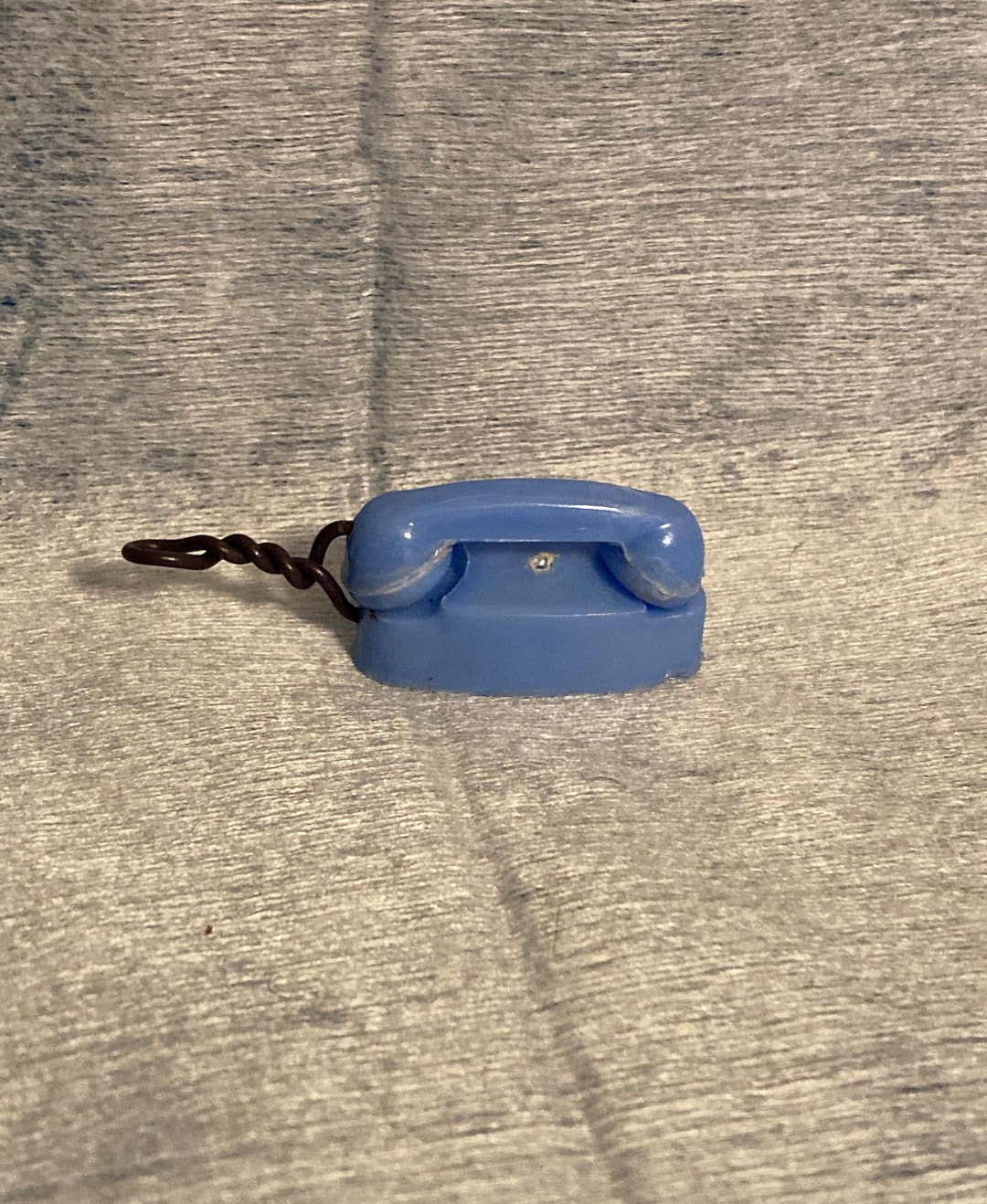 Barbie Doll Sized Blue Telephone Plastic Blue Desk Phone Doll Sized 1 1 ...