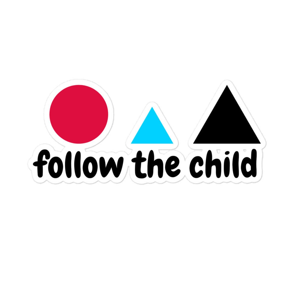 Montessori Follow the Child Sticker - Etsy