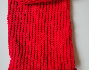 Red Small Neck Scarf Kerchief, Merino Wool Sophie Scarf, Soft Scarf ...