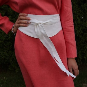 Linen Obi Belt, Linen Dress Belt, Linen Accessory, Handmade Linen Belt ...