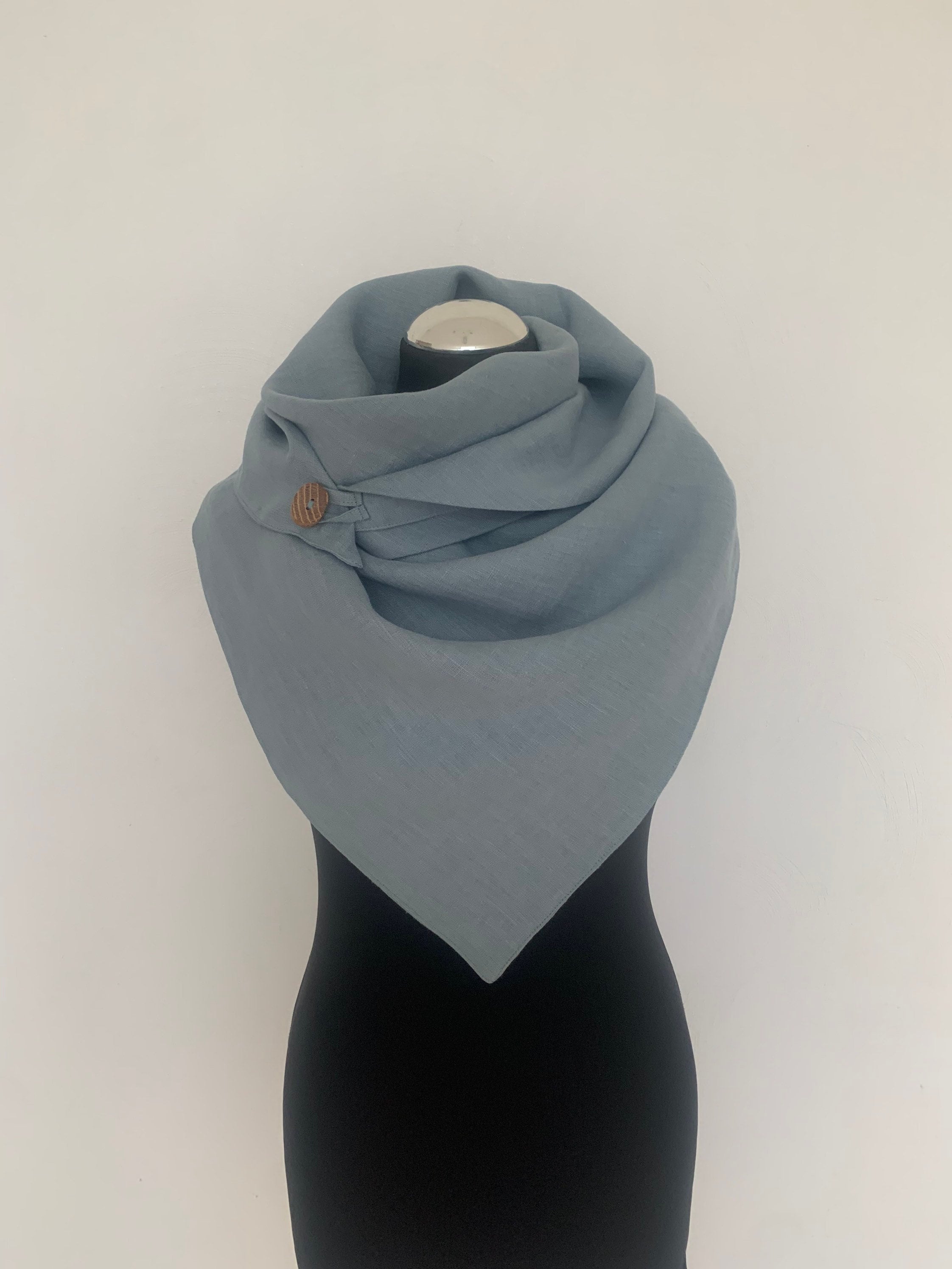 Wrap Linen Neck Scarf Autumn Shawl Soft Linen Scarf for | Etsy