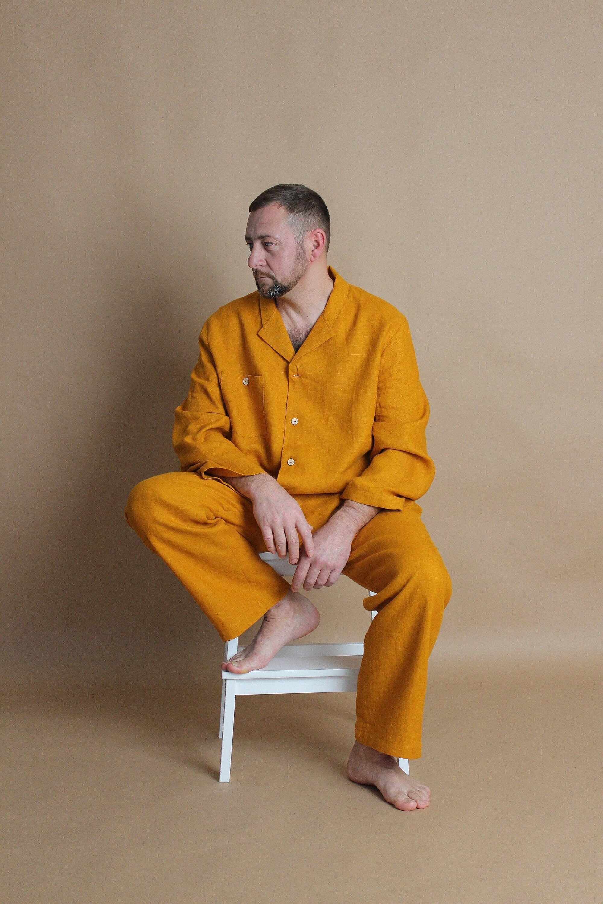 Mens Linen Pajama Set Linen Homewear Linen Pants for Home - Etsy