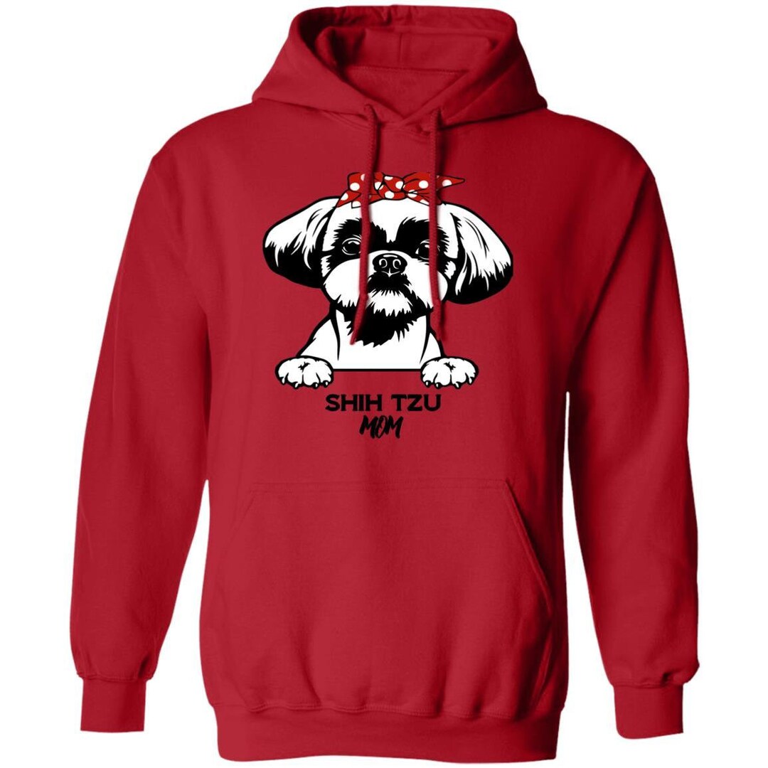 Shih Tzu With a Bow Pullover Hoodie - Etsy