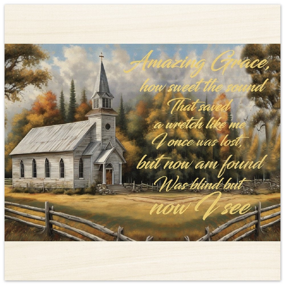 Country Church With Amazinggrace - Etsy