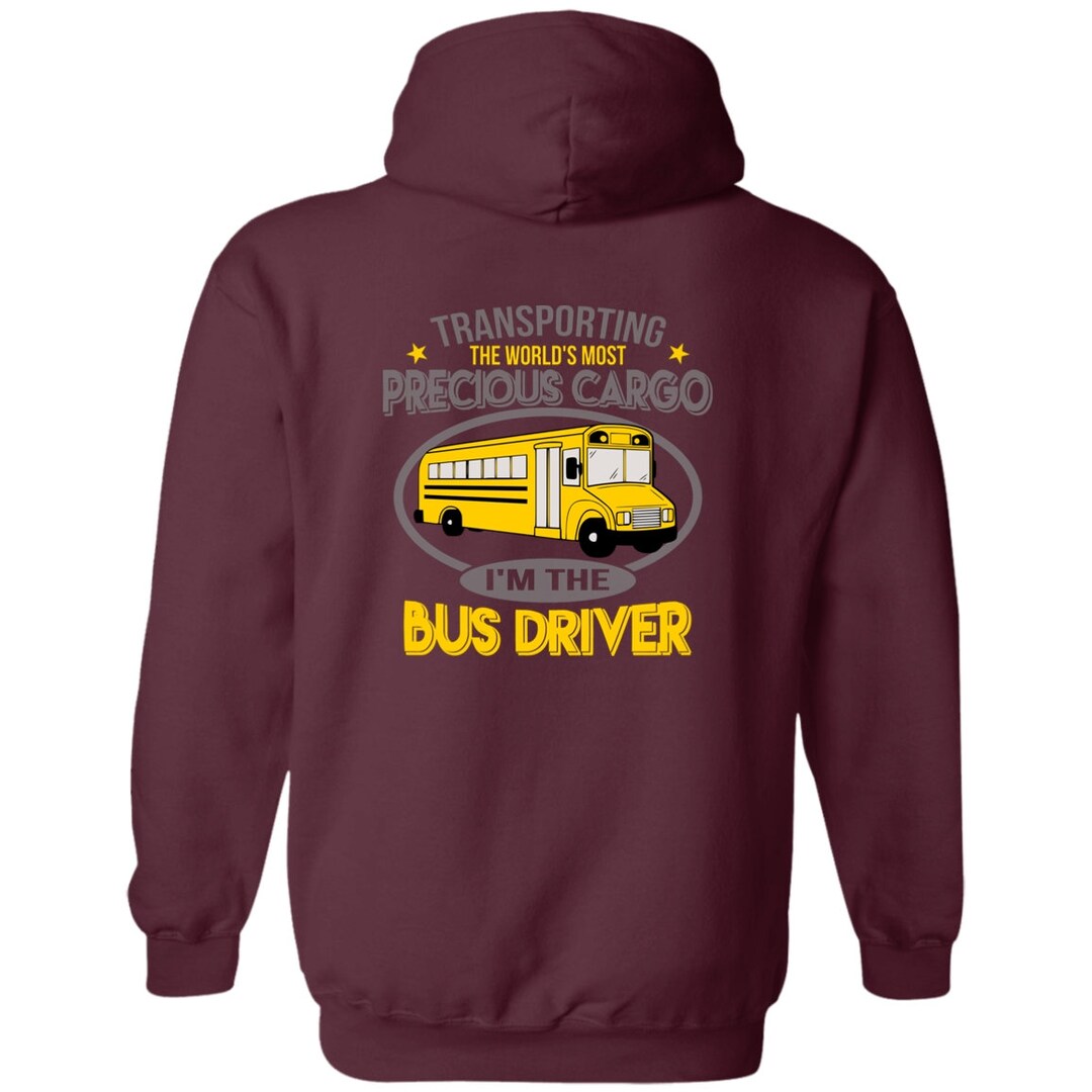Bus Driver - Precious Cargo Zip up Hooded Sweatshirt - Etsy