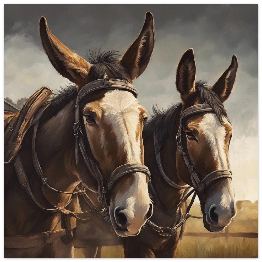 Mule Team - Poster, Canvas, Aluminum and Wood - Etsy