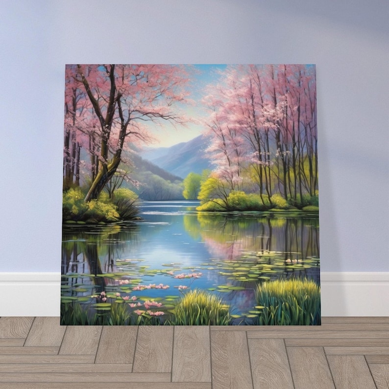 Spring at the Lake Poster - Etsy