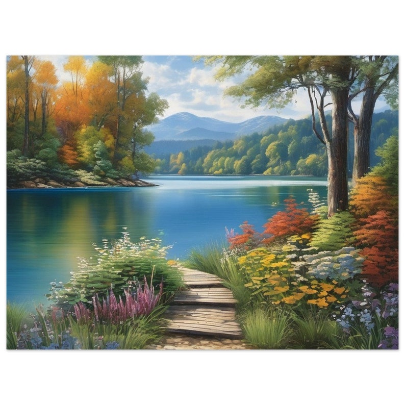 Summer at the Lake Poster - Etsy