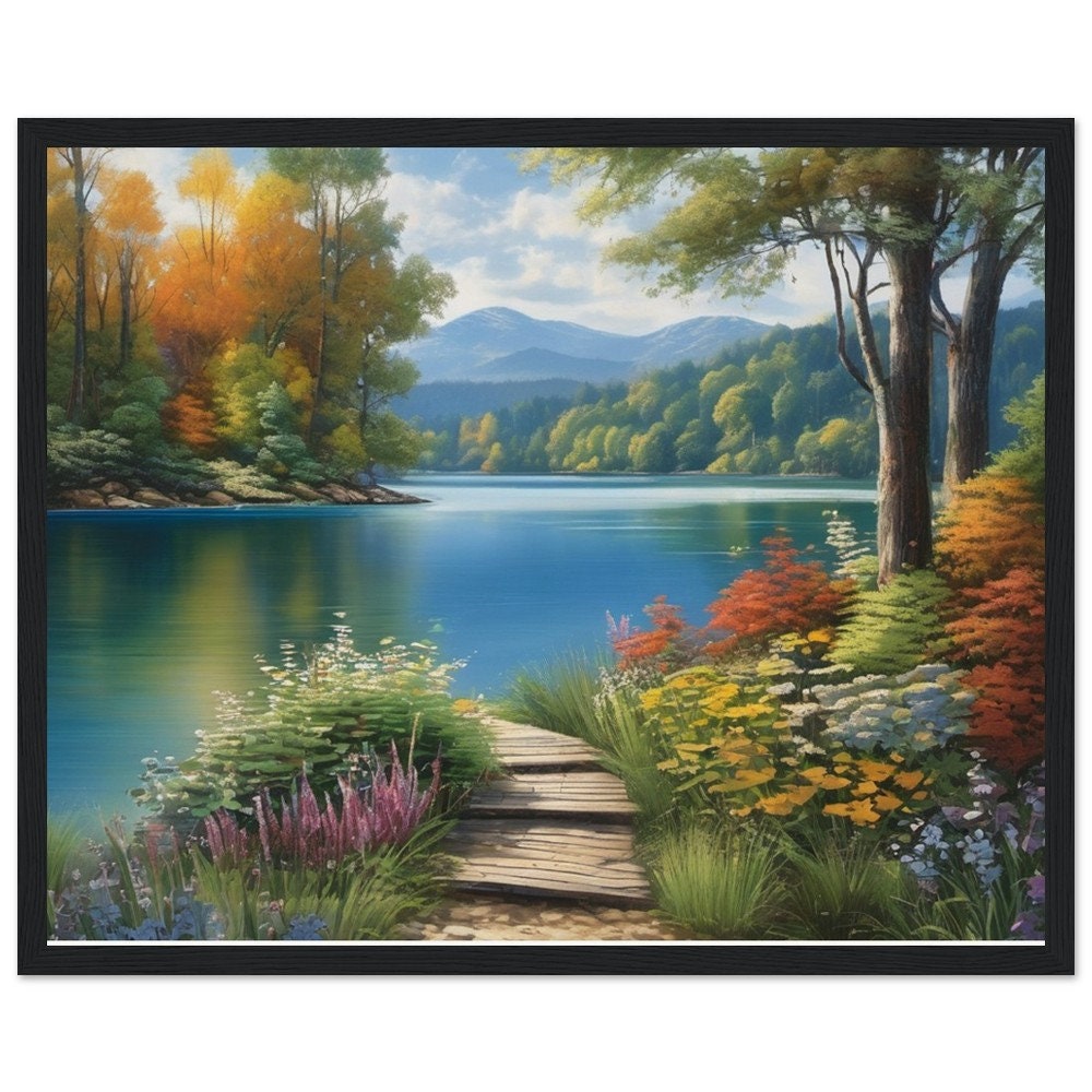 Summer at the Lake Poster - Etsy