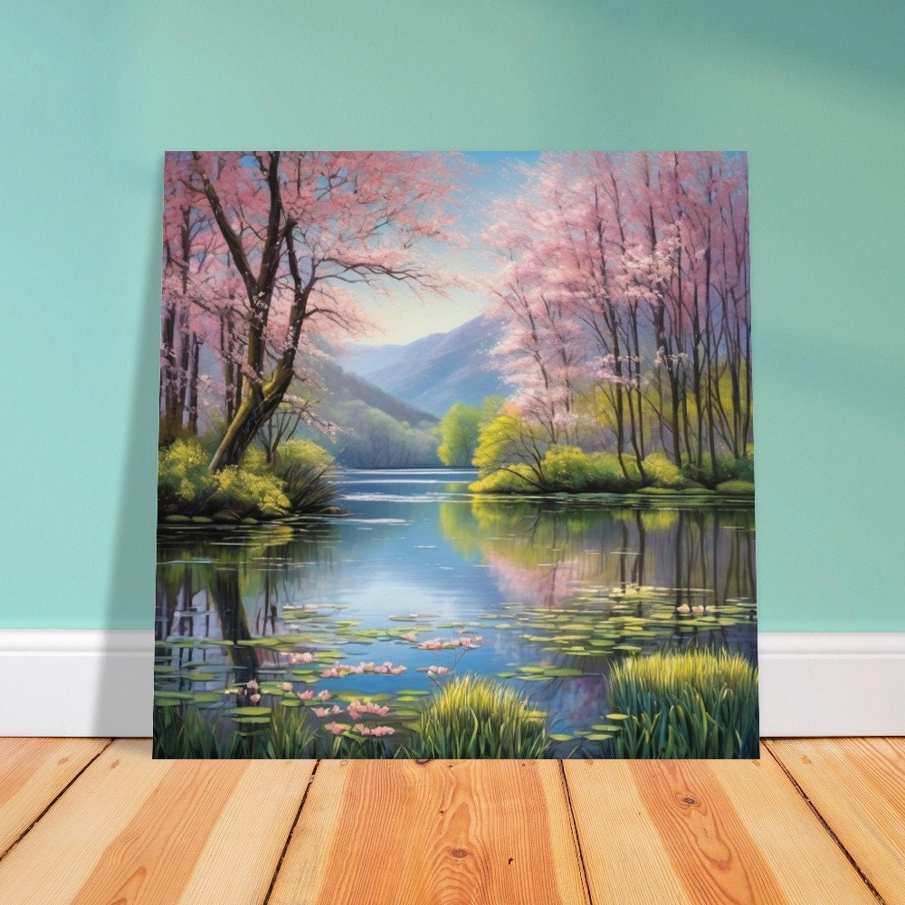 Spring at the Lake Poster - Etsy