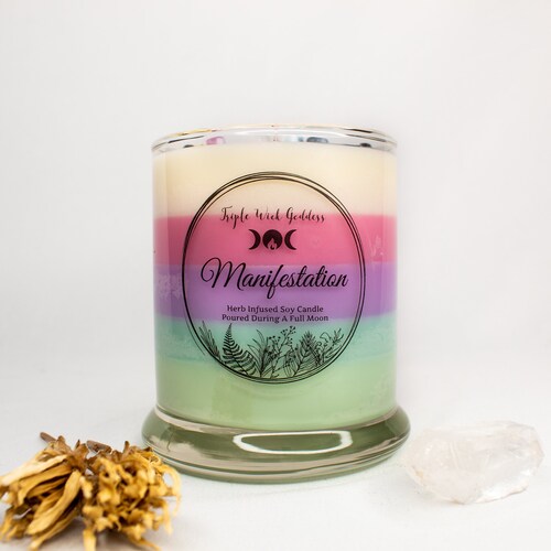 ABUNDANCE Intention Candle for Attraction and Manifestation. - Etsy