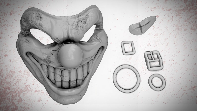 Sweet Tooth Inspired Clown Mask 3D Print Model - Etsy