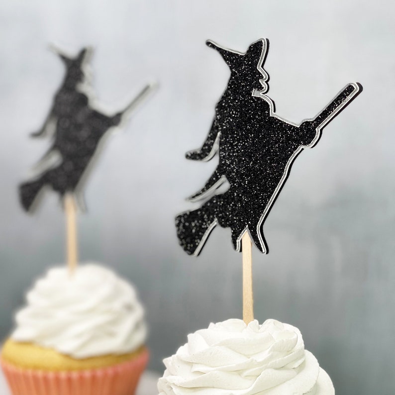 Set of 12 Halloween Cupcake Toppers, Spooky Ghost Cupcake Topper, Jack ...