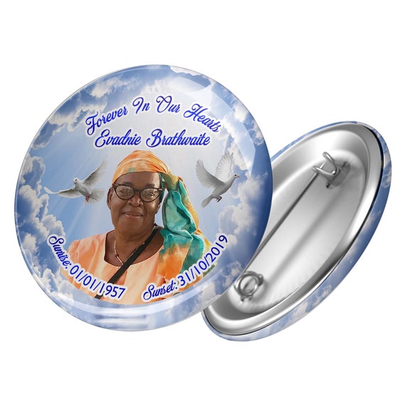 Funeral badge Template | Etsy