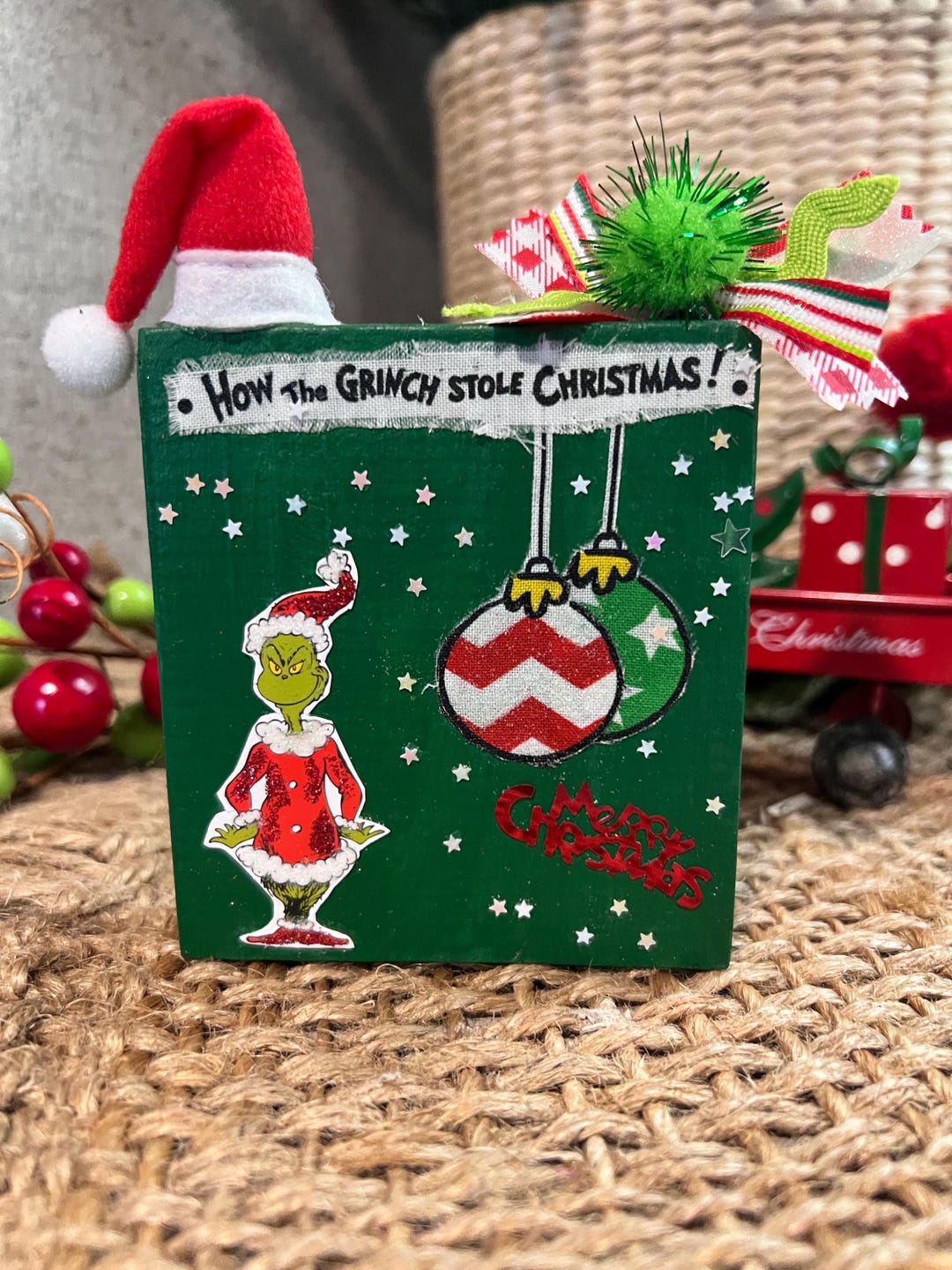 Grinch Inspired Greenwood Sign Decor*christmasdecor*winterdecor ...