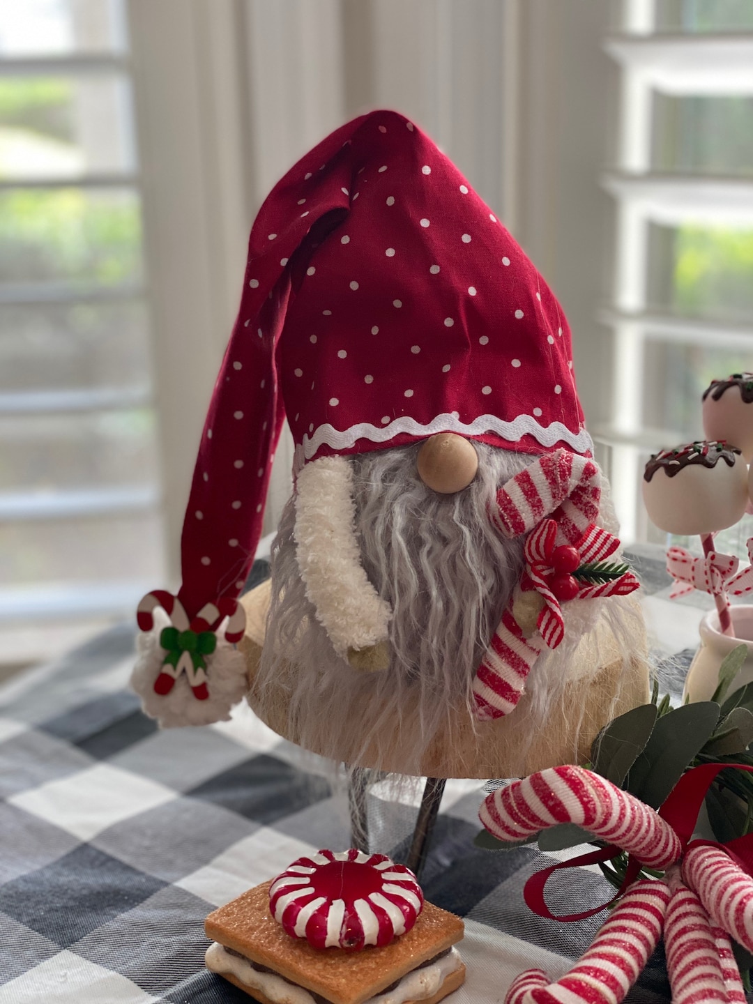 Candy Cane Christmas Gnome *winterdecor*wintergnome* Christmasdecor ...