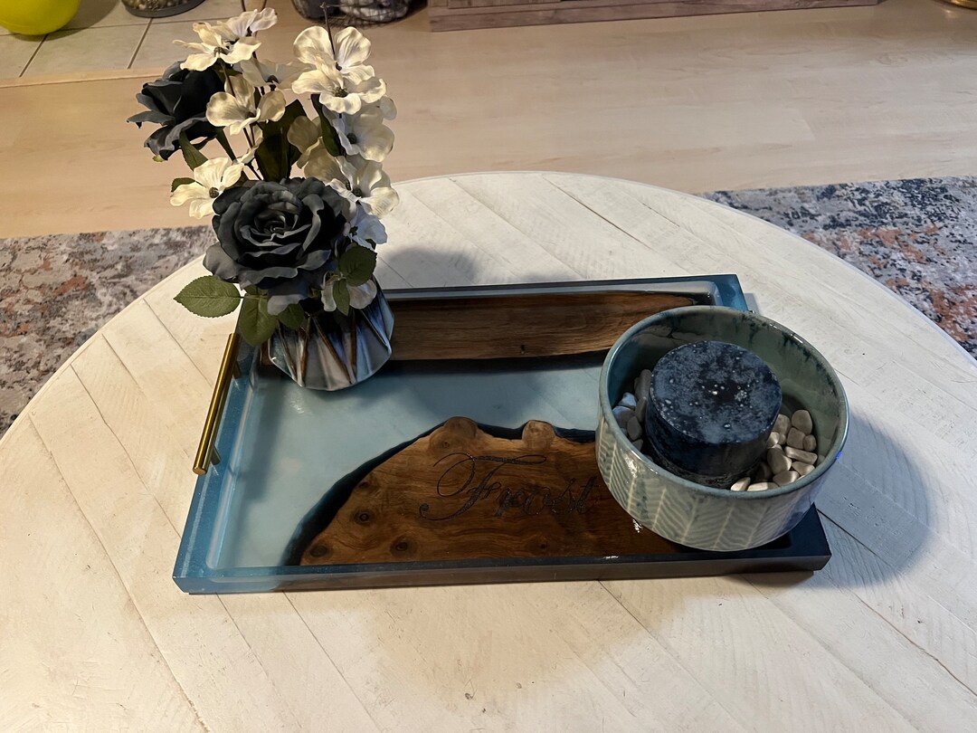 Custom Made to Order Exotic Wood and Epoxy Tray - Etsy