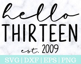 13th Birthday Svg | Etsy
