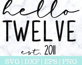 Twelfth Birthday Svg - Etsy