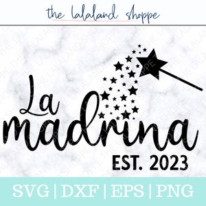La Madrina SVG, the Godmother, Established 2023, Baptism Svg ...