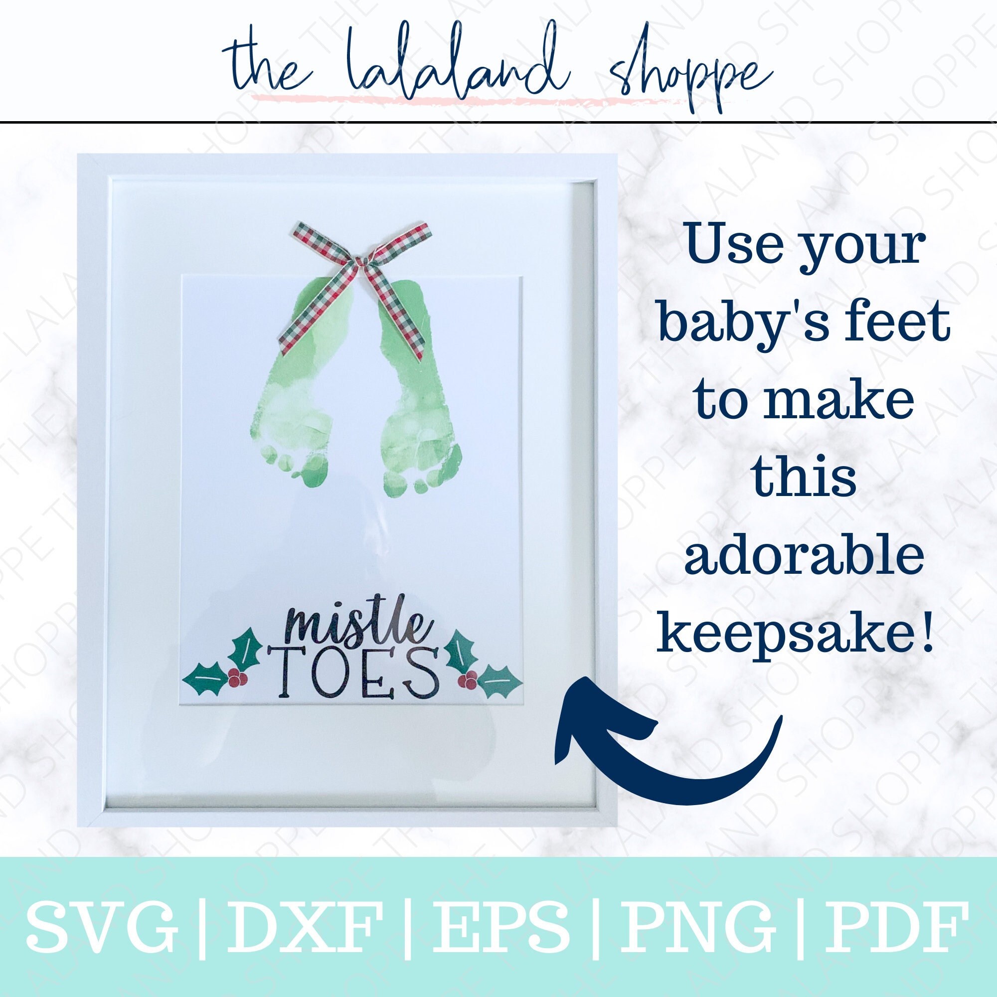 Mistletoes SVG, Baby Feet Keepsake, Foot Print Nursery Sign Design ...