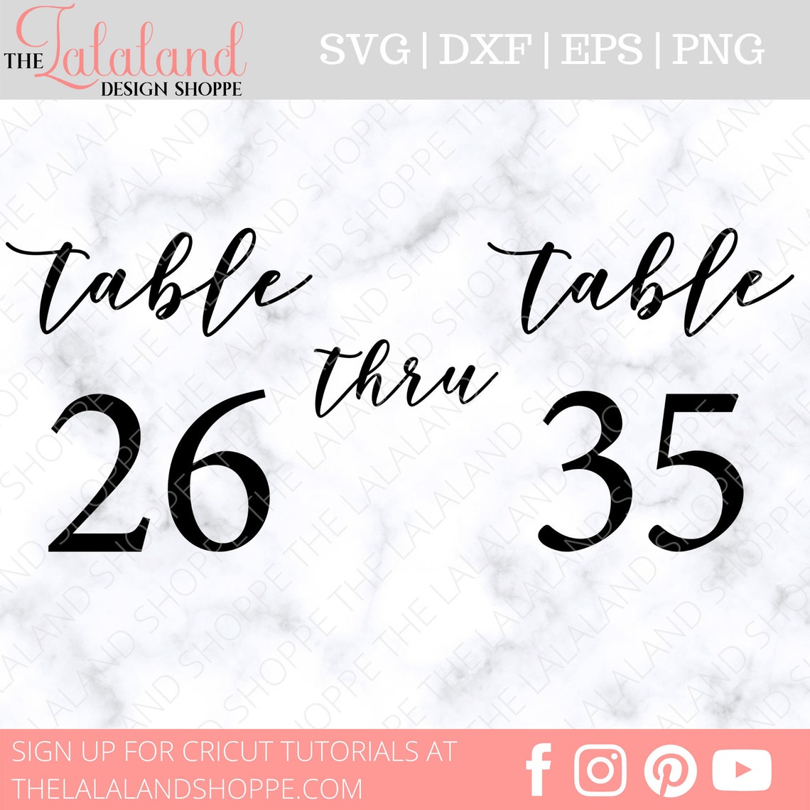 Table Number SVG Table Numbers Svg Wedding Svg Table Number | Etsy