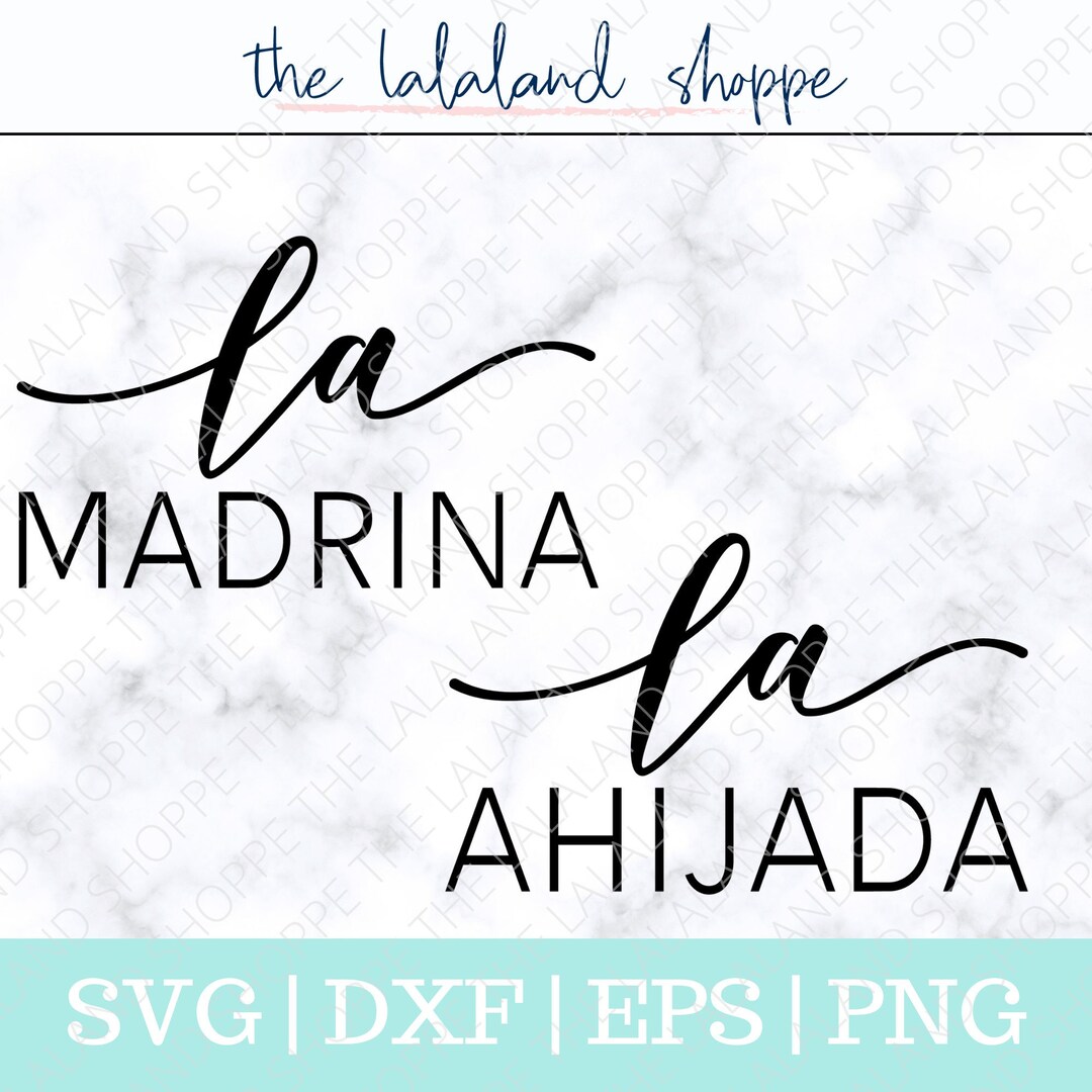 La Madrina and La Ahijada SVG, the Godmother, Baptism Svg, Christening ...