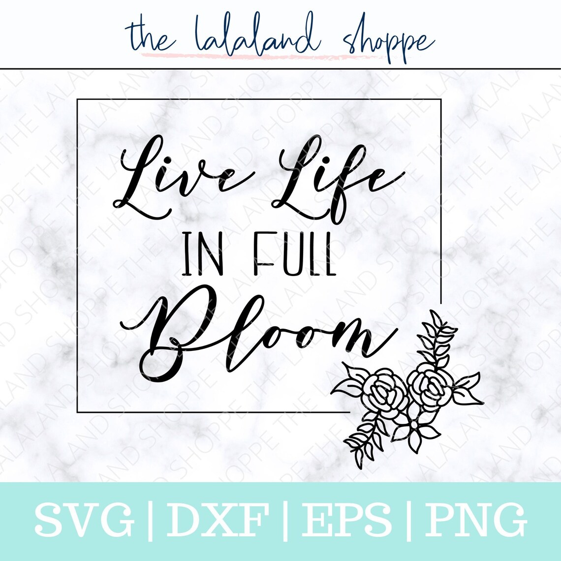 Spring SVG Live Life in Full Bloom Svg Spring Saying Svg - Etsy