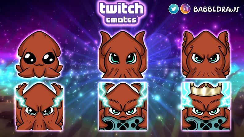 Twitch Emotes Discord Cute Custom Badges Emotes Youtube Facebook Emoji ...