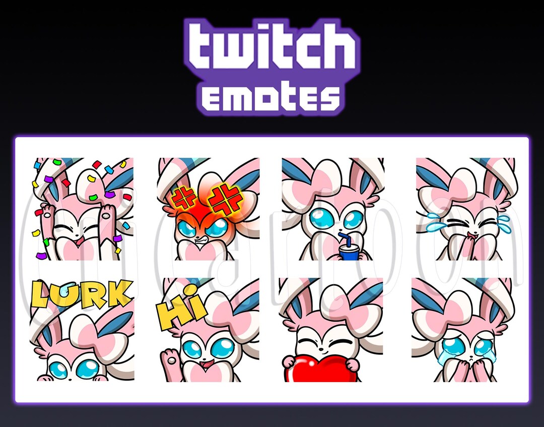 Sylveon Heart, Cry, Hi, Waving, Angry, Rage, Sip, Lurk, Laugh, LOL ...