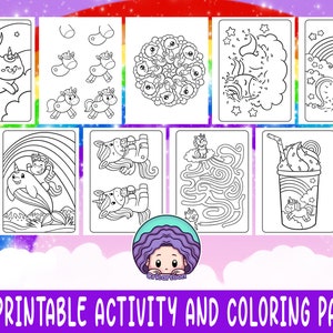 Unicorn Coloring & Activity Pages, 50 Printable Unicorn Coloring Pages ...