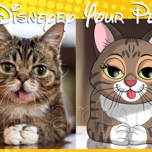 CUSTOM Disney Pet Disney Pet Portrait Pet Cartoon From - Etsy