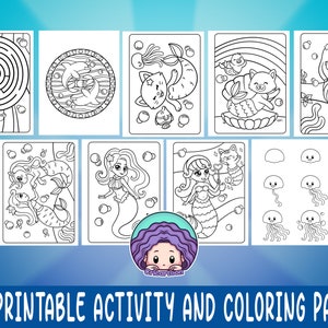 Mermaid Coloring & Activity Pages, 50 Printable Mermaid Coloring Pages ...