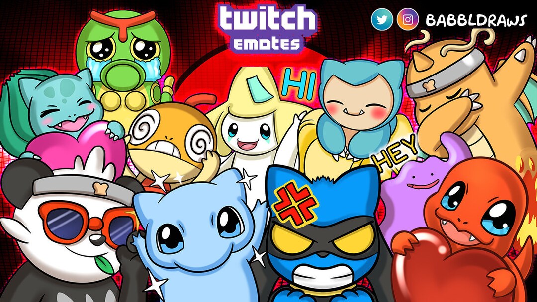 Custom Pokémon Twitch Emotes Discord Custom Cute Emotes Emoji Youtube ...