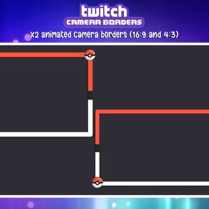 ANIMATED Pokemon Camera Borders Pack - Cute Pokeball - Twitch and Obs ...