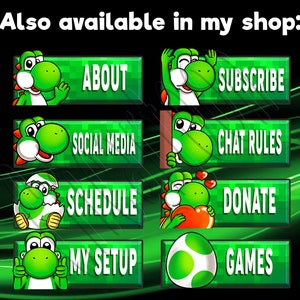 Yoshi - 5 Twitch Sub/cheer Badges/bit Badges - Super Mario - Etsy