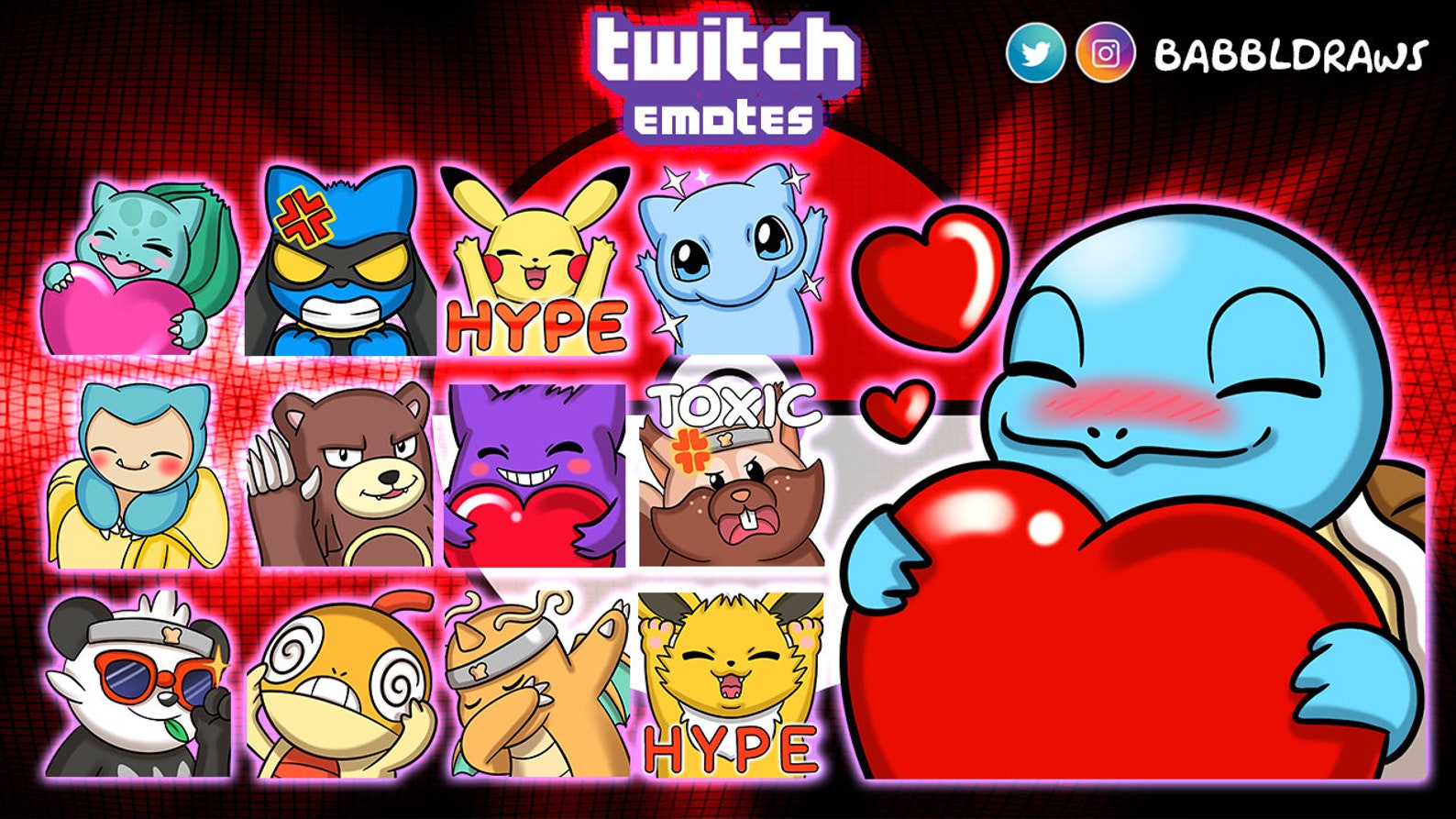 Custom Pokémon Twitch Emotes Discord Custom Cute Emotes Emoji - Etsy